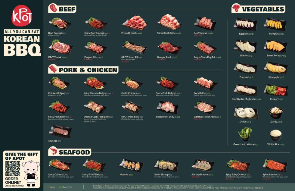 Korean BBQ and Hot Pot Menu - KPOT